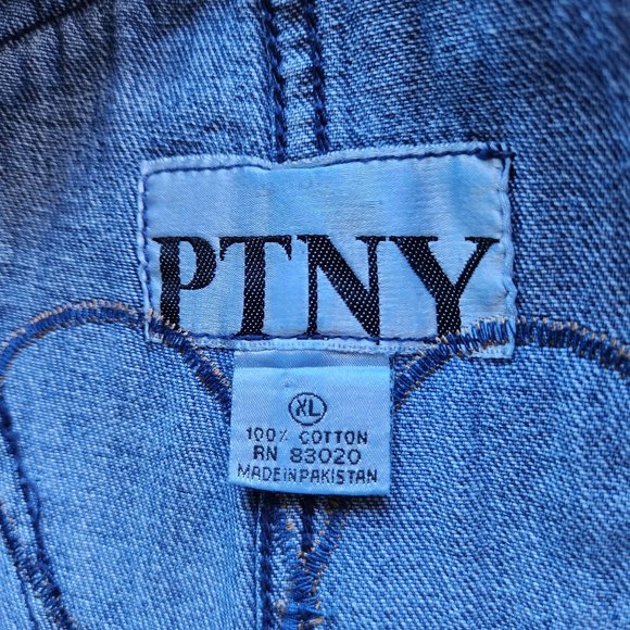 Ptny | Pants & Jumpsuits | Vintage Ptny Embroidered Denim Overalls ...